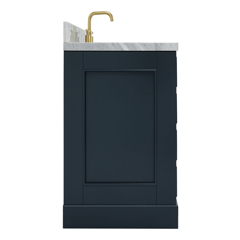 Winston Porter Peighten 61 Single Bathroom Vanity With Carrara Marble